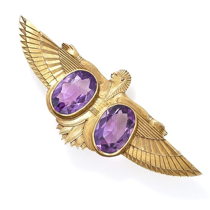 Egyptian_Revival_Amethyst_Pin – Antique Jewelry University