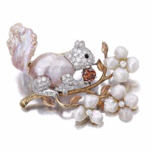 RUser Pearl Squirl Brooch. | Antique Jewelry University