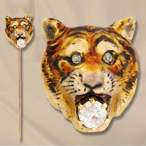 Tiger_stickpin – Antique Jewelry University