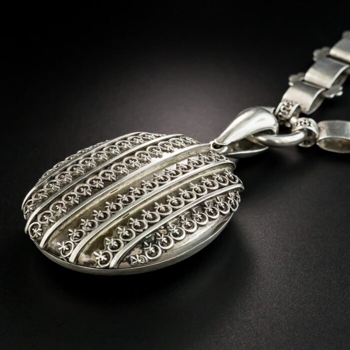 Victorian Fine Silver Locket – Antique Jewelry University