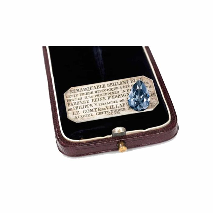 Farnese Blue Diamond in a Box with a Note. Photo Courtesy of Sotheby’s ...